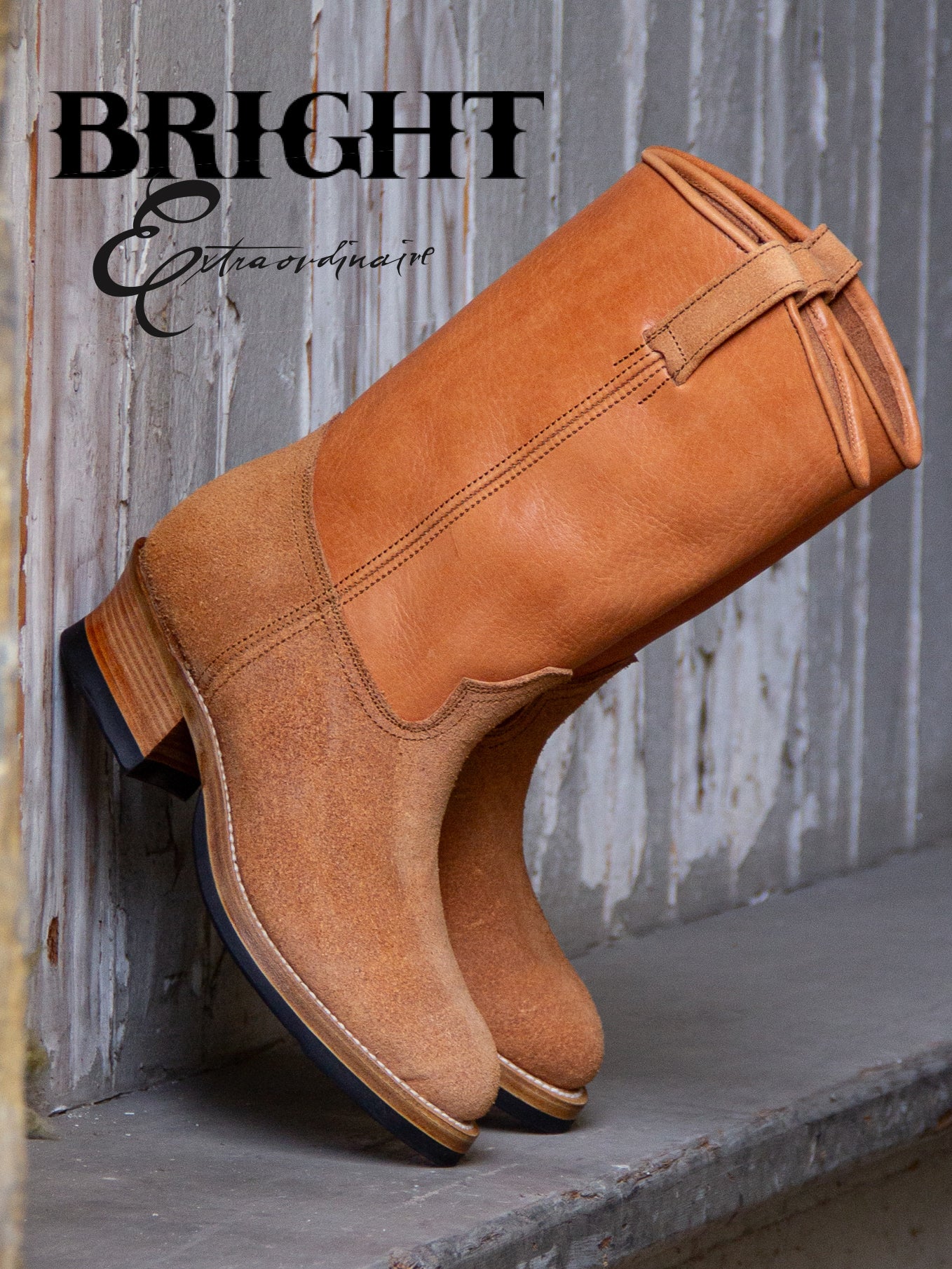Bright Shoemakers, Rooster Boot, Saddle Rough Out – Wardrobe 19