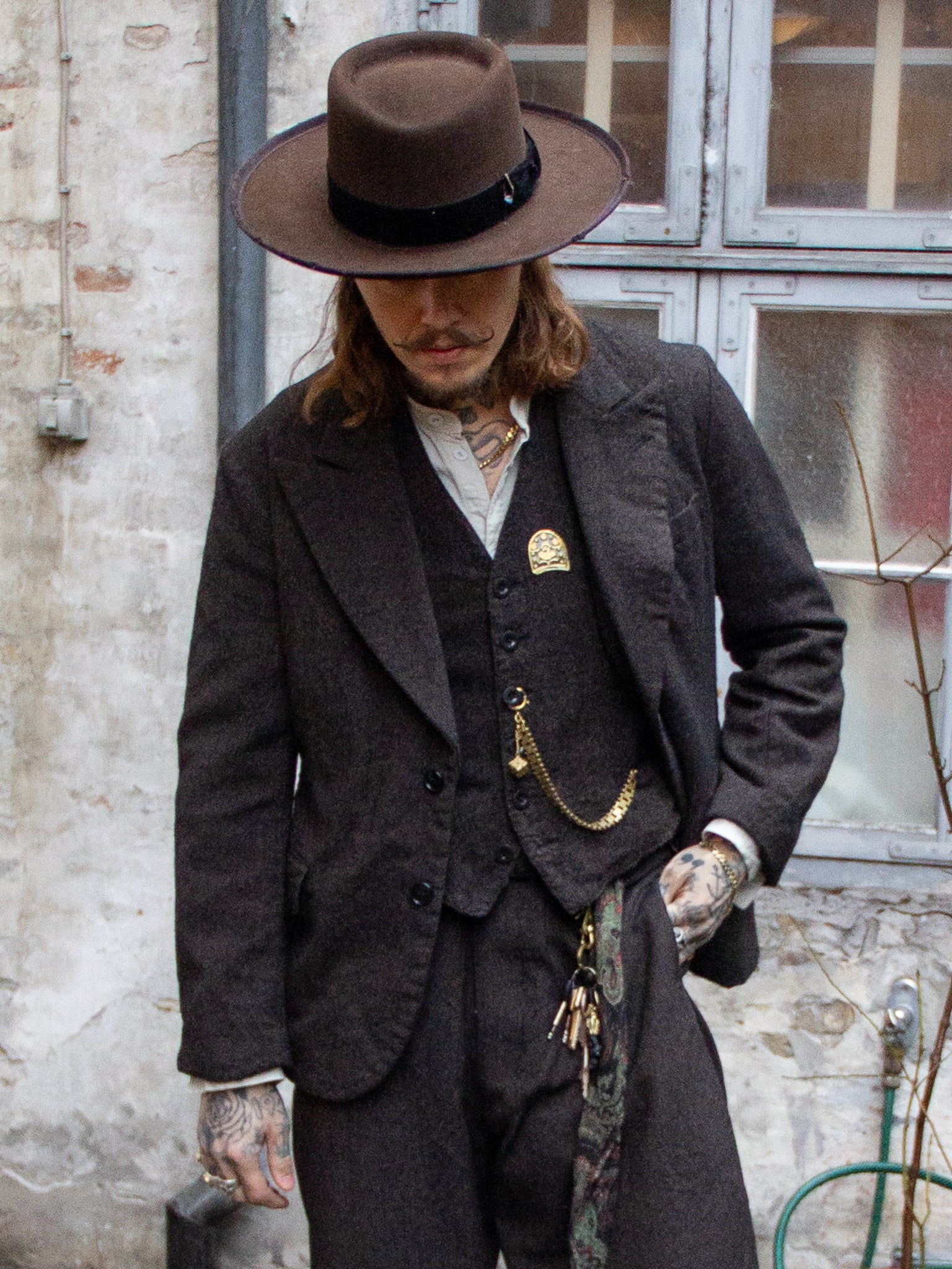 Belafonte Ragtime Clothing, Service Vest Wool Tweed, Mix Dark Brown ...