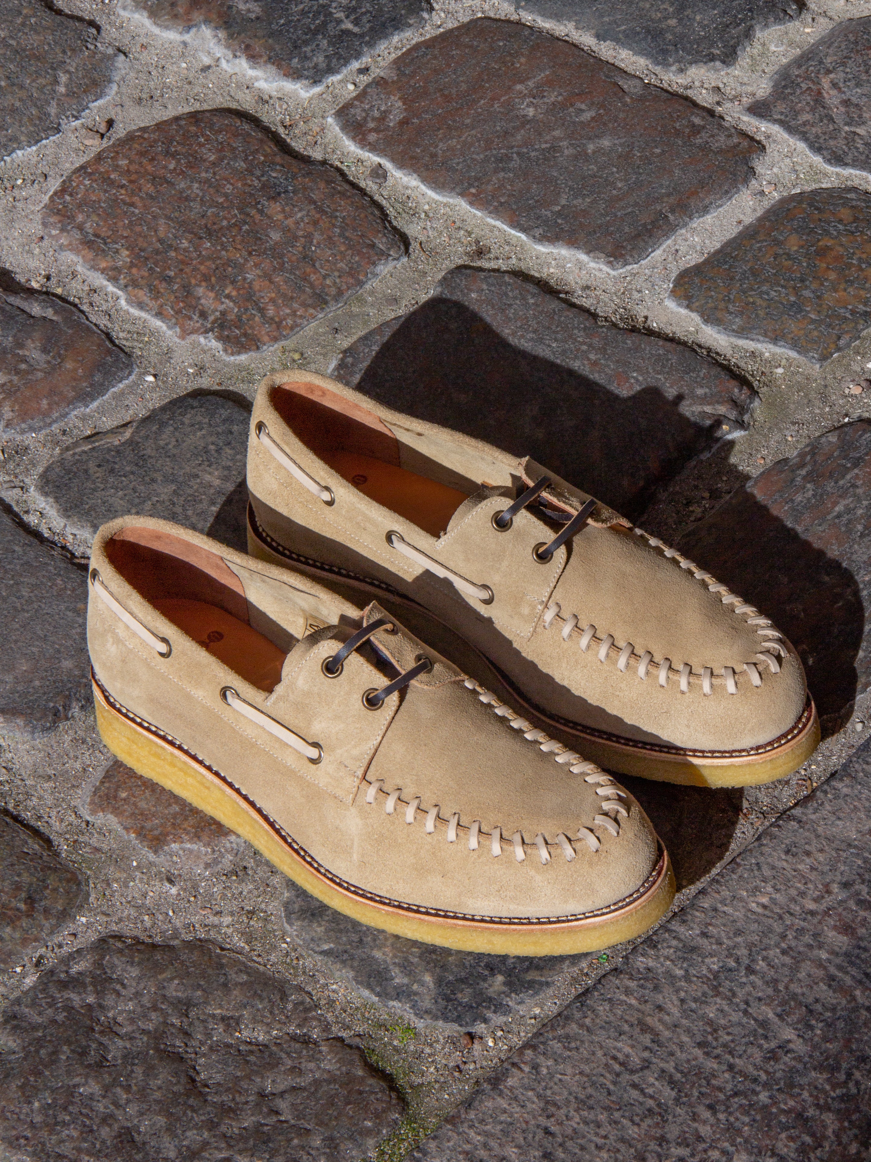 Bright Shoemakers, Native Boat Shoe, Mushroom Suede – Wardrobe 19